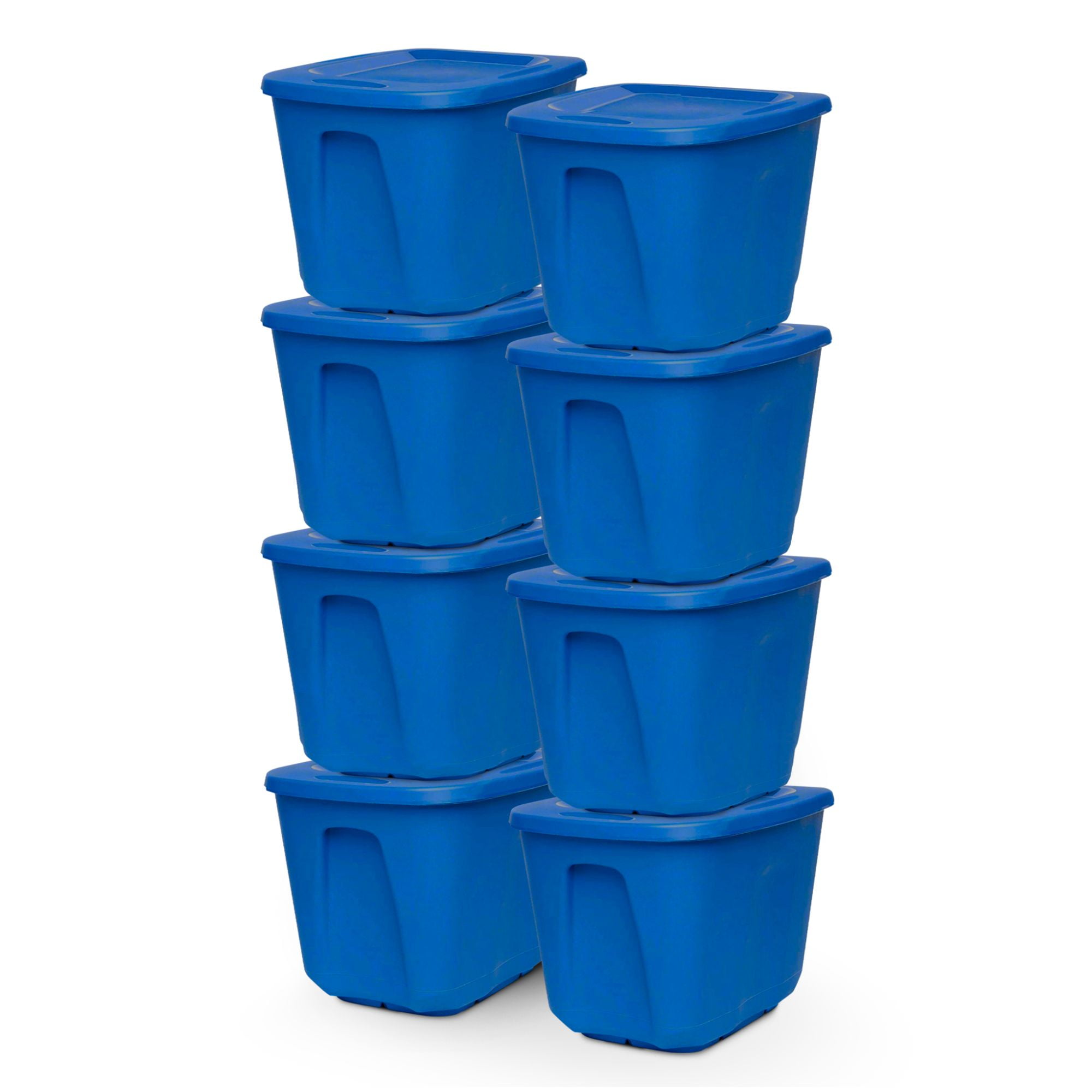 HOMZ 10-Gallon Heavy Duty Plastic Storage Tote with Lid and Handles ...
