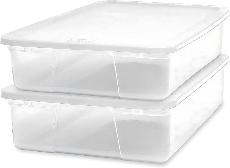HOMZ 10-Pack Snaplock, Small Clear Plastic Storage Organizer Bins w ...