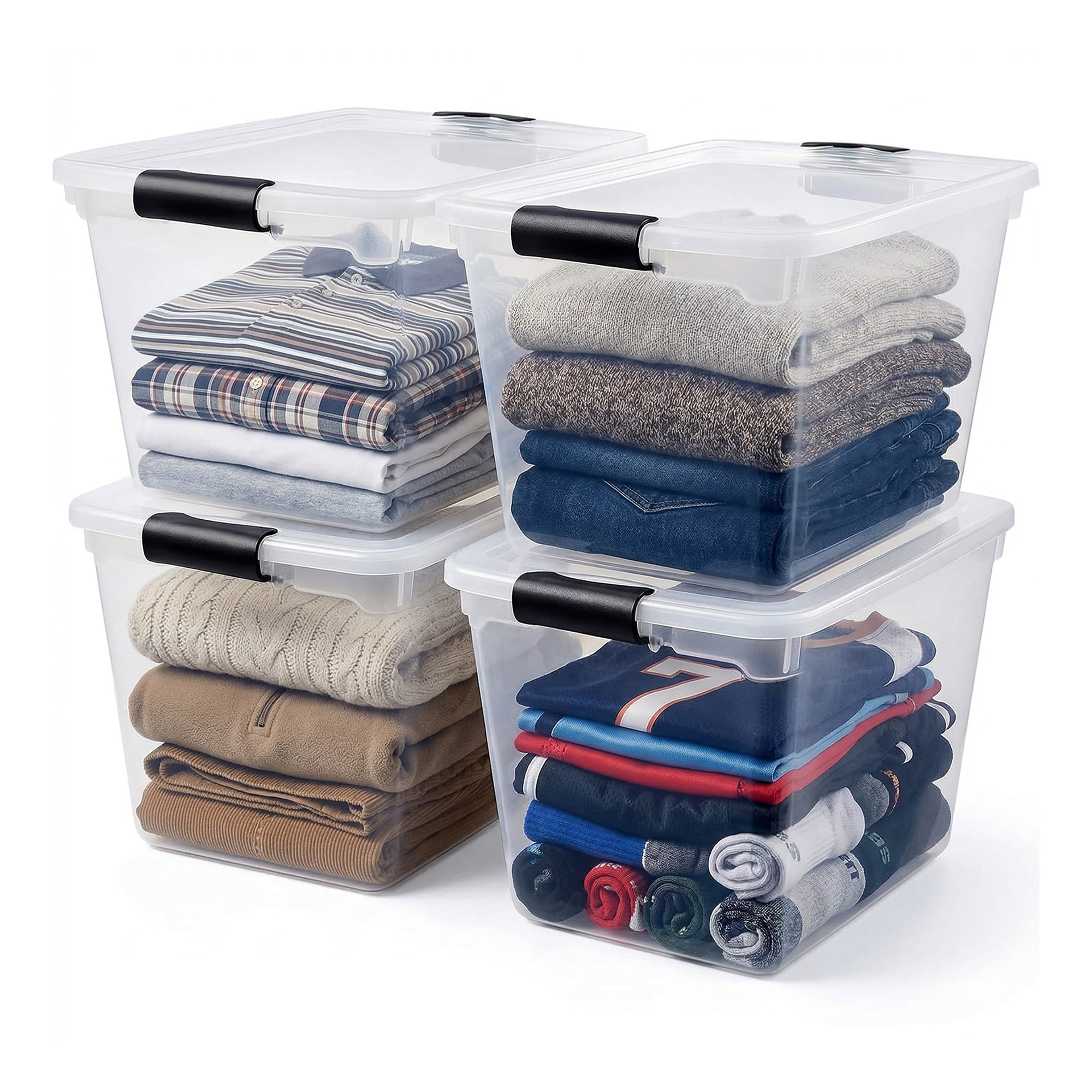 Homz, Plastic Storage Bin, 16.25 x 13 x 12.13 inches, Gray - Walmart.com