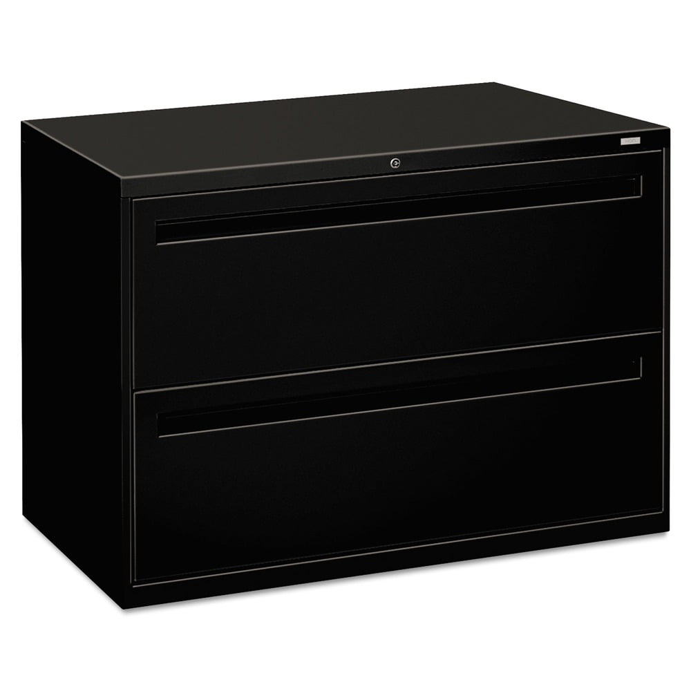 HON 2 Drawers Lateral Lockable Filing Cabinet, Black - Walmart.com