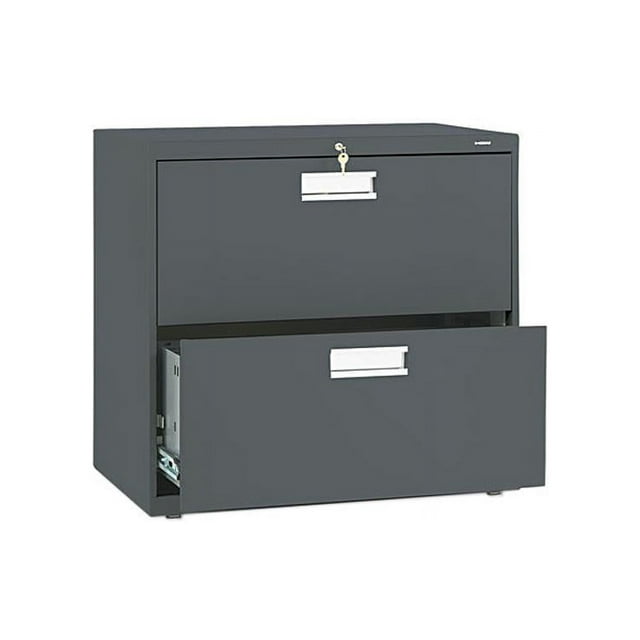 HON 2 Drawers Lateral Lockable Filing Cabinet, Charcoal - Walmart.com