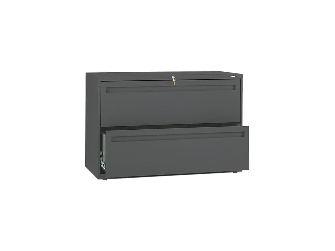 HON 2 Drawers Lateral Lockable Filing Cabinet, Charcoal - Walmart.com