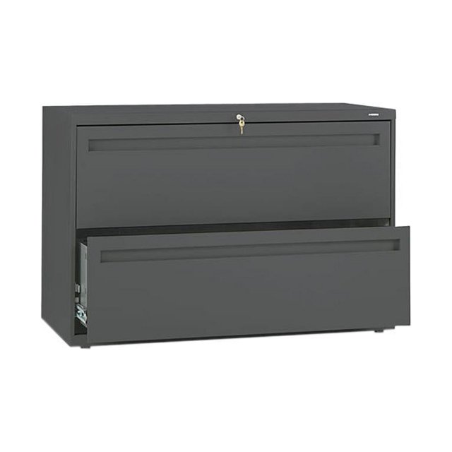 HON 2 Drawers Lateral Lockable Filing Cabinet, Charcoal - Walmart.com