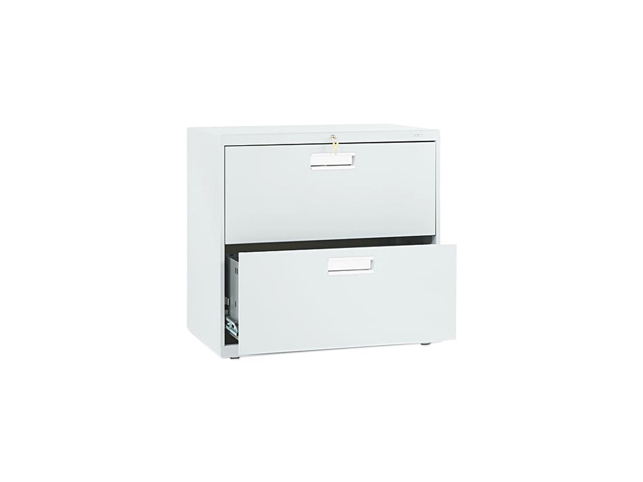 HON 2 Drawers Lateral Lockable Filing Cabinet, Gray - Walmart.com