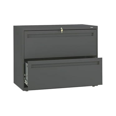 HON 2 Drawers Vertical Lockable Filing Cabinet, Black - Walmart.com