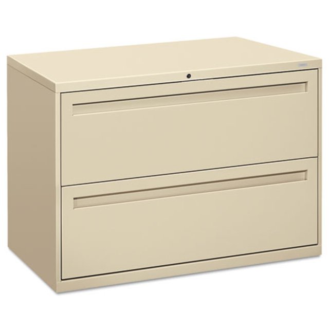 HON 2 Drawers Lateral Lockable Filing Cabinet, Putty - Walmart Business ...
