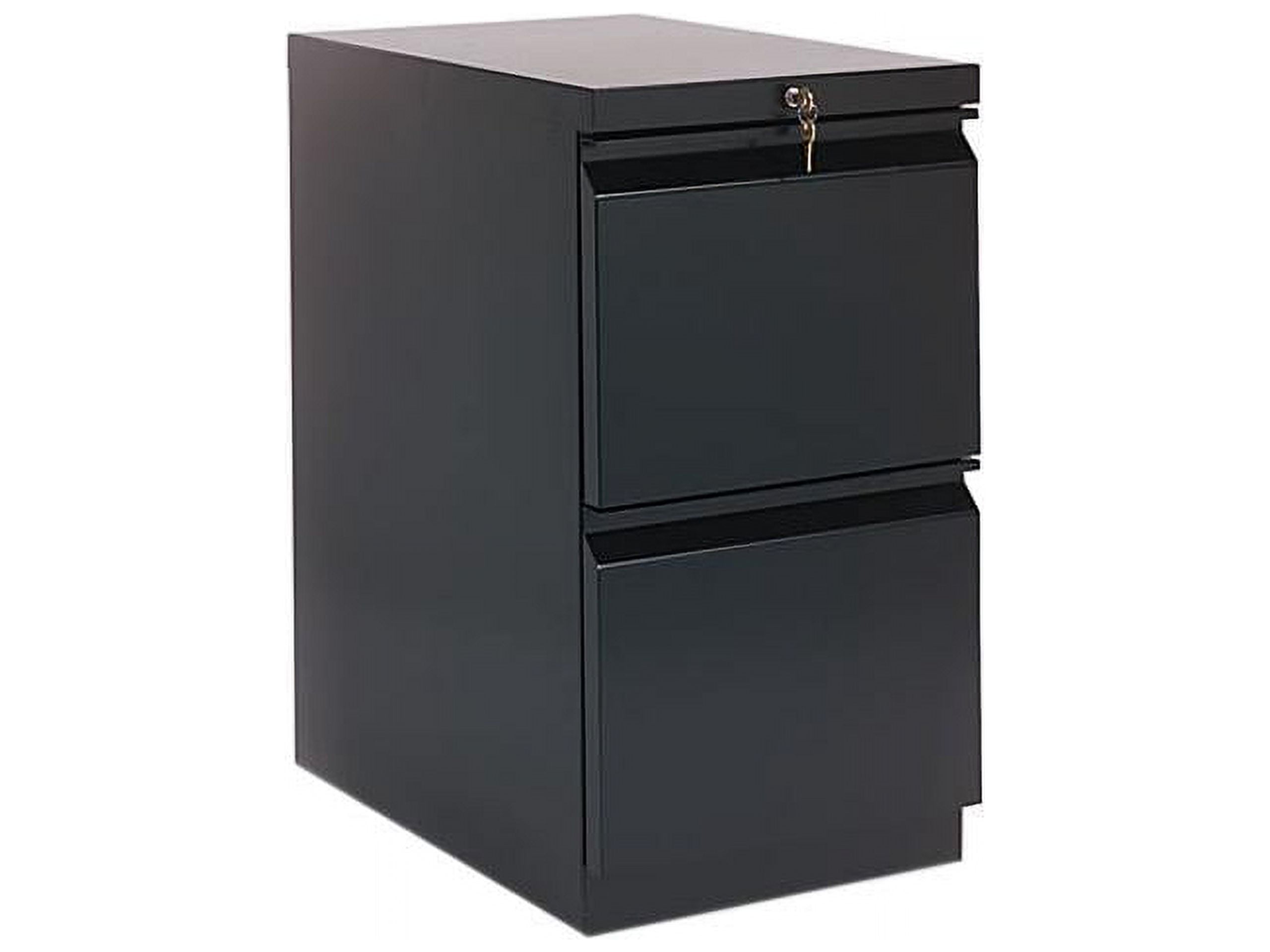 HON 2 Drawers Vertical Lockable Filing Cabinet, Black - Walmart.com