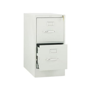 HON Metal Vertical File Cabinet, Two-Drawer, Lock & Key, 510 Series ...