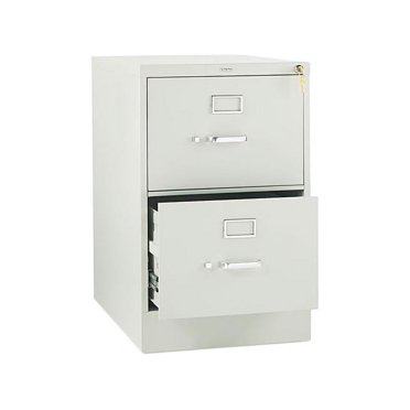 HON 2 Drawers Vertical Lockable Filing Cabinet, Putty - Walmart.com