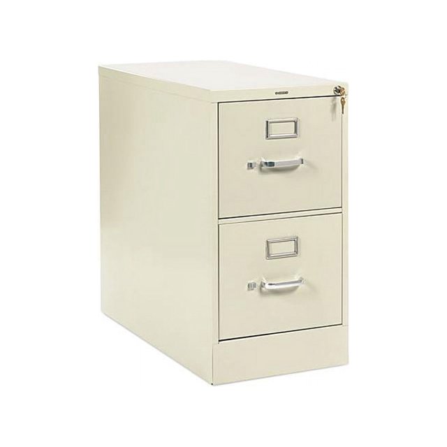 HON 2 Drawers Vertical Lockable Filing Cabinet, Putty - Walmart.com