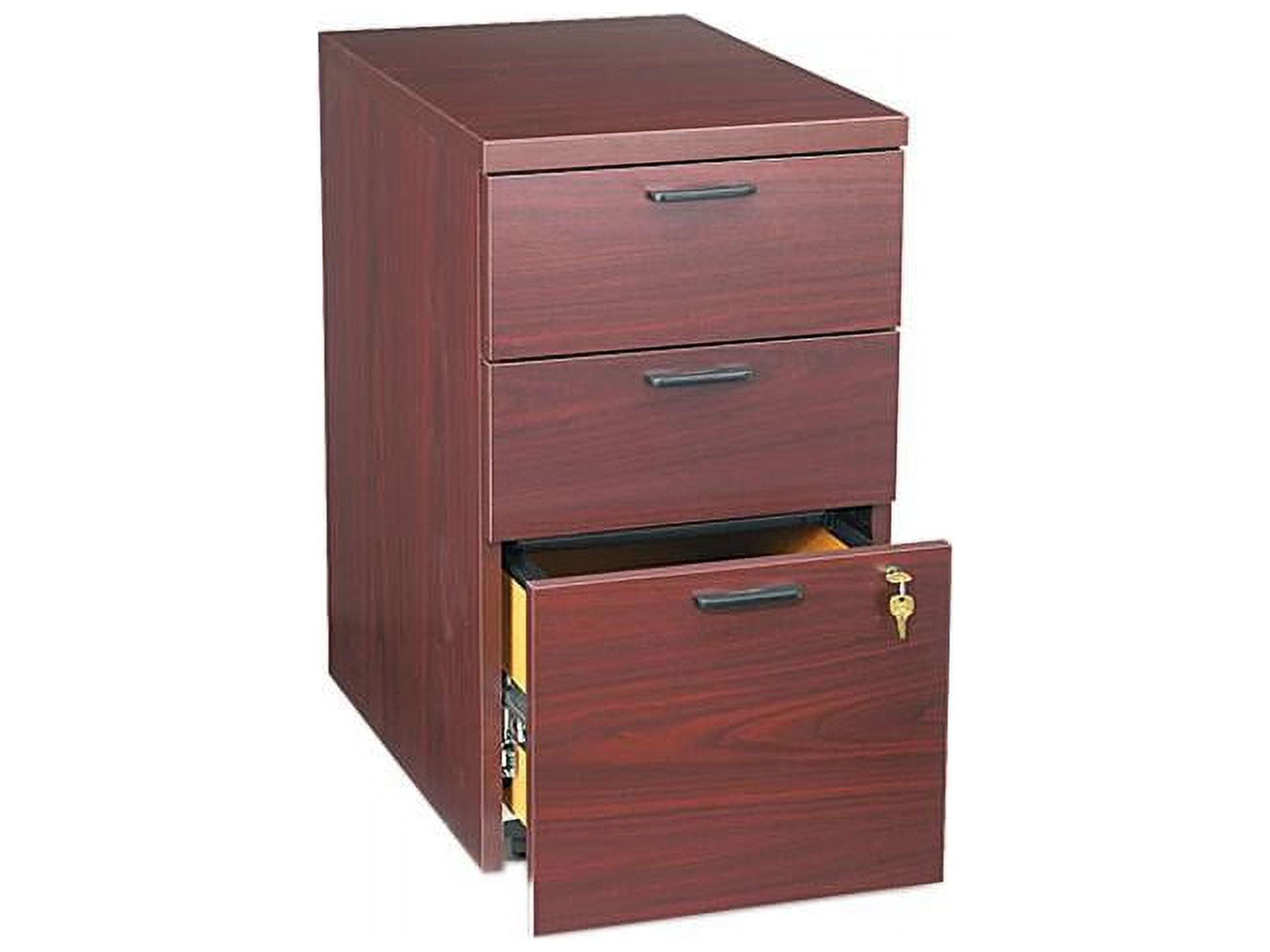 HON 3 Drawers Vertical Lockable Filing Cabinet, Brown - Walmart.com