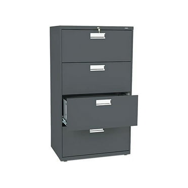 HON 4 Drawers Lateral Lockable Filing Cabinet, Gray - Walmart.com