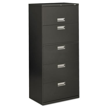 HON 5 Drawers Lateral Lockable Filing Cabinet, Black - Walmart.com