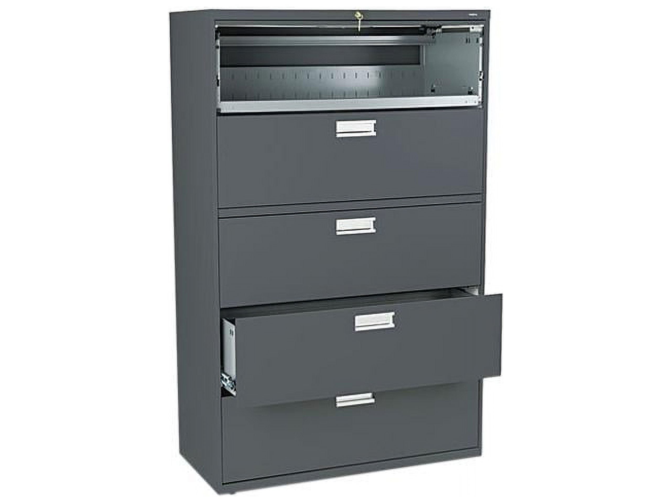 HON 5 Drawers Lateral Lockable Filing Cabinet, Charcoal - Walmart.com