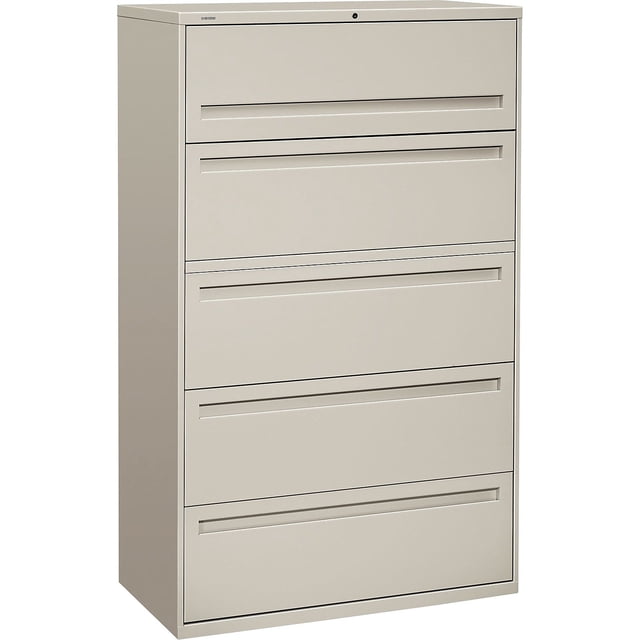 HON 5 Drawers Lateral Lockable Filing Cabinet, Gray - Walmart Business ...