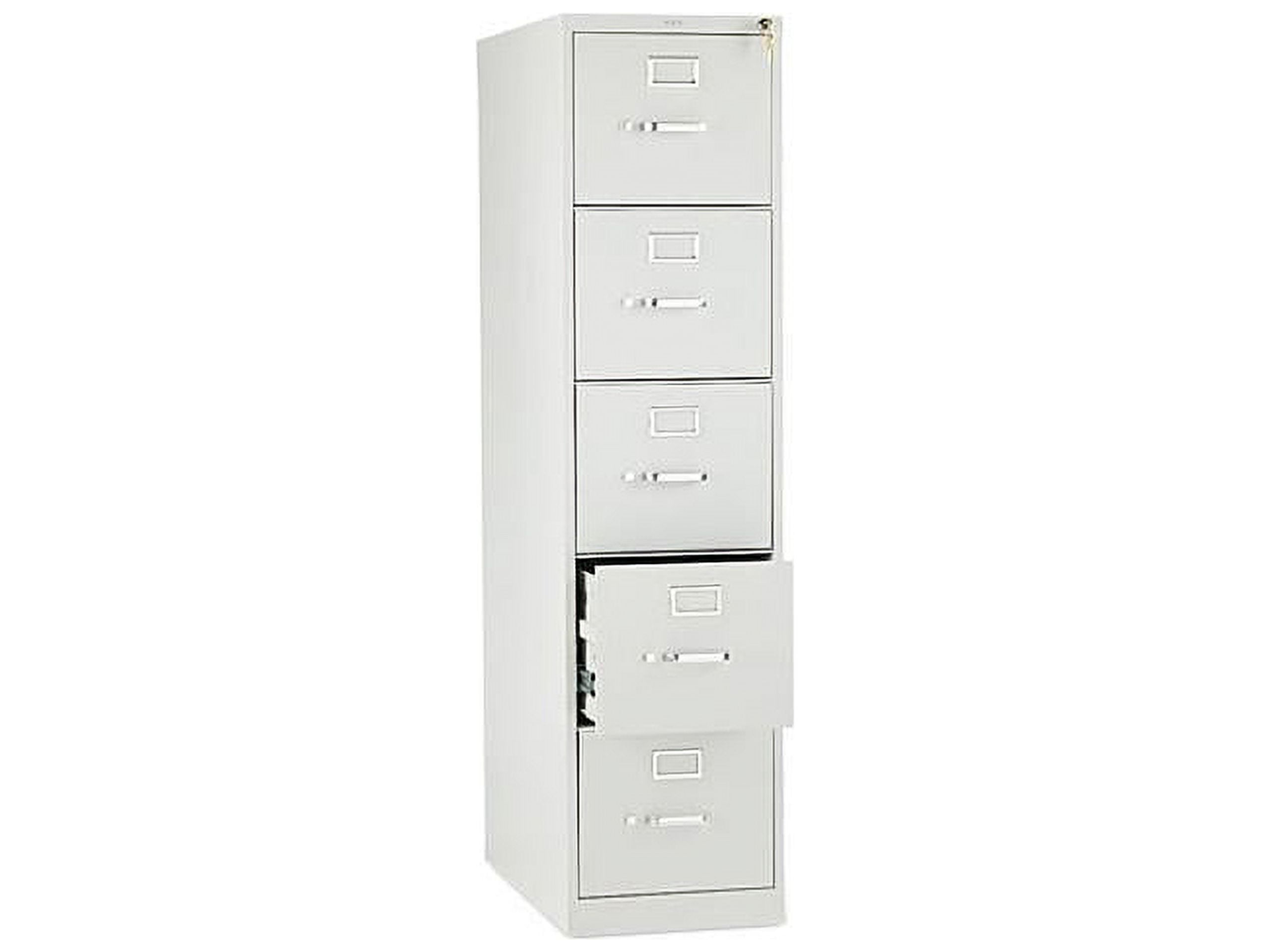 HON Home Office Metal 5-Drawer Vertical Lockable Filing Cabinet, Gray ...