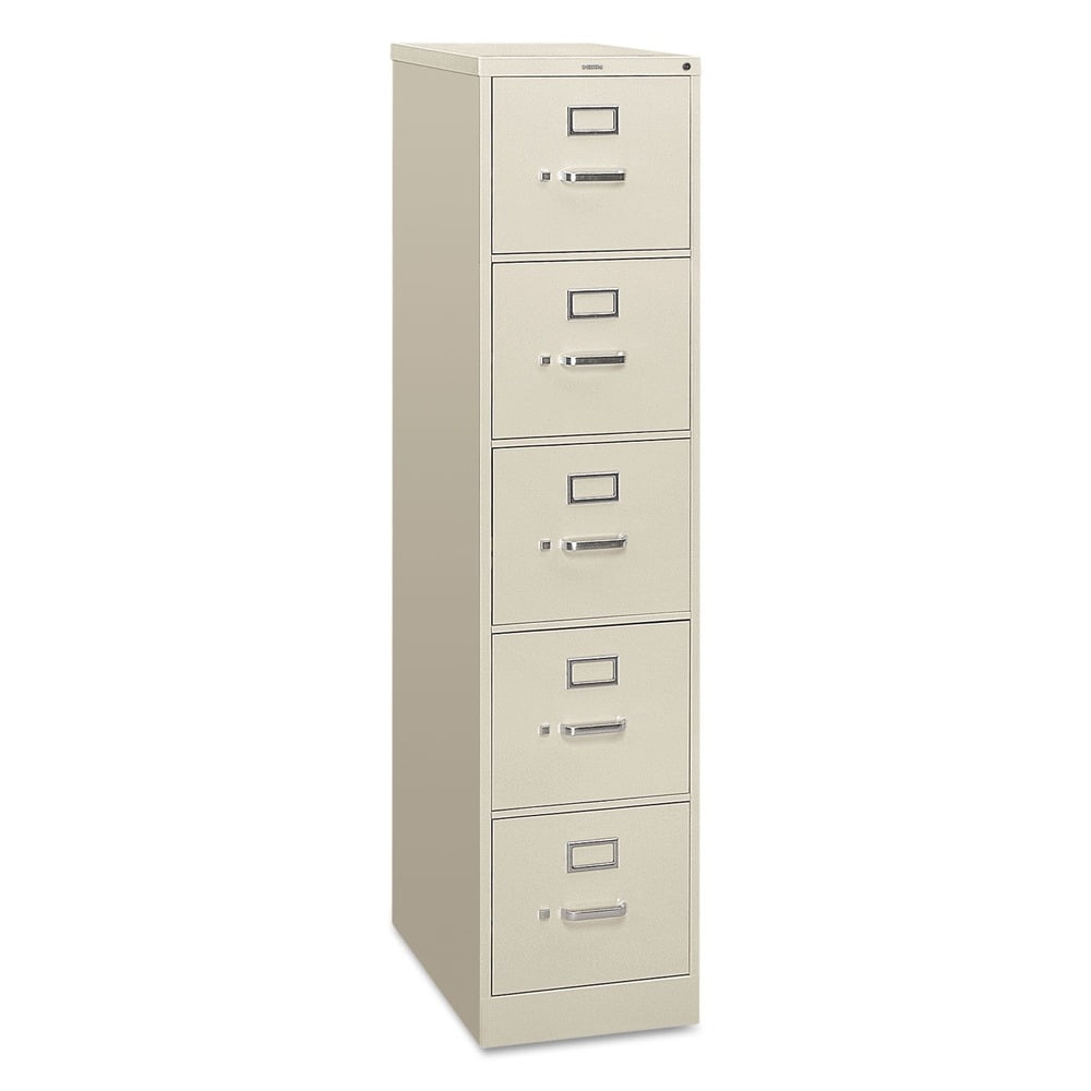 HON Home Office Metal 5-Drawer Vertical Lockable Filing Cabinet, Gray ...