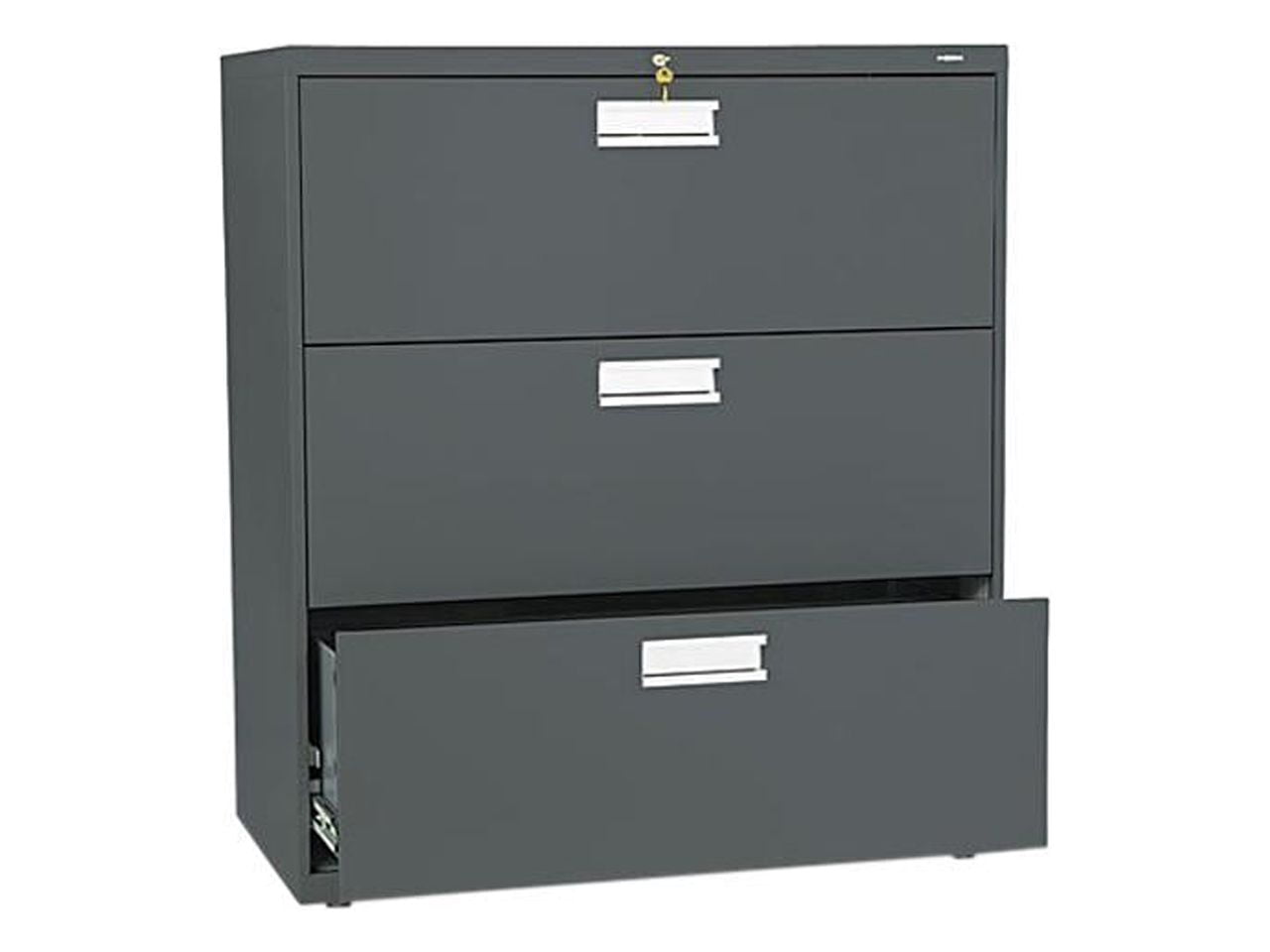 HON 683LS 600 Series Three-Drawer Lateral File, 36w x19-1/4d, Charcoal ...