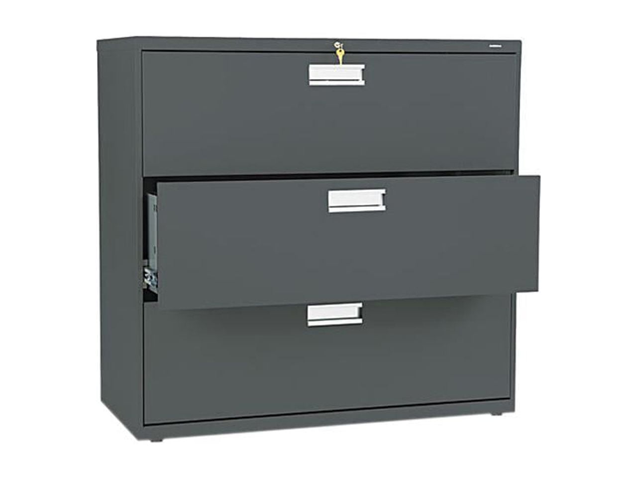 HON 693LS 600 Series Three-Drawer Lateral File, 42w x19-1/4d, Charcoal ...
