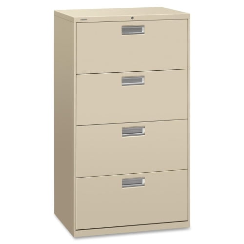 HON Brigade 600 Series 4-Drawer Lateral File Cabinet Furniture with ...
