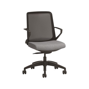 HON Volt Armless Task Stool Chair with Rolling Base and Office Desk ...