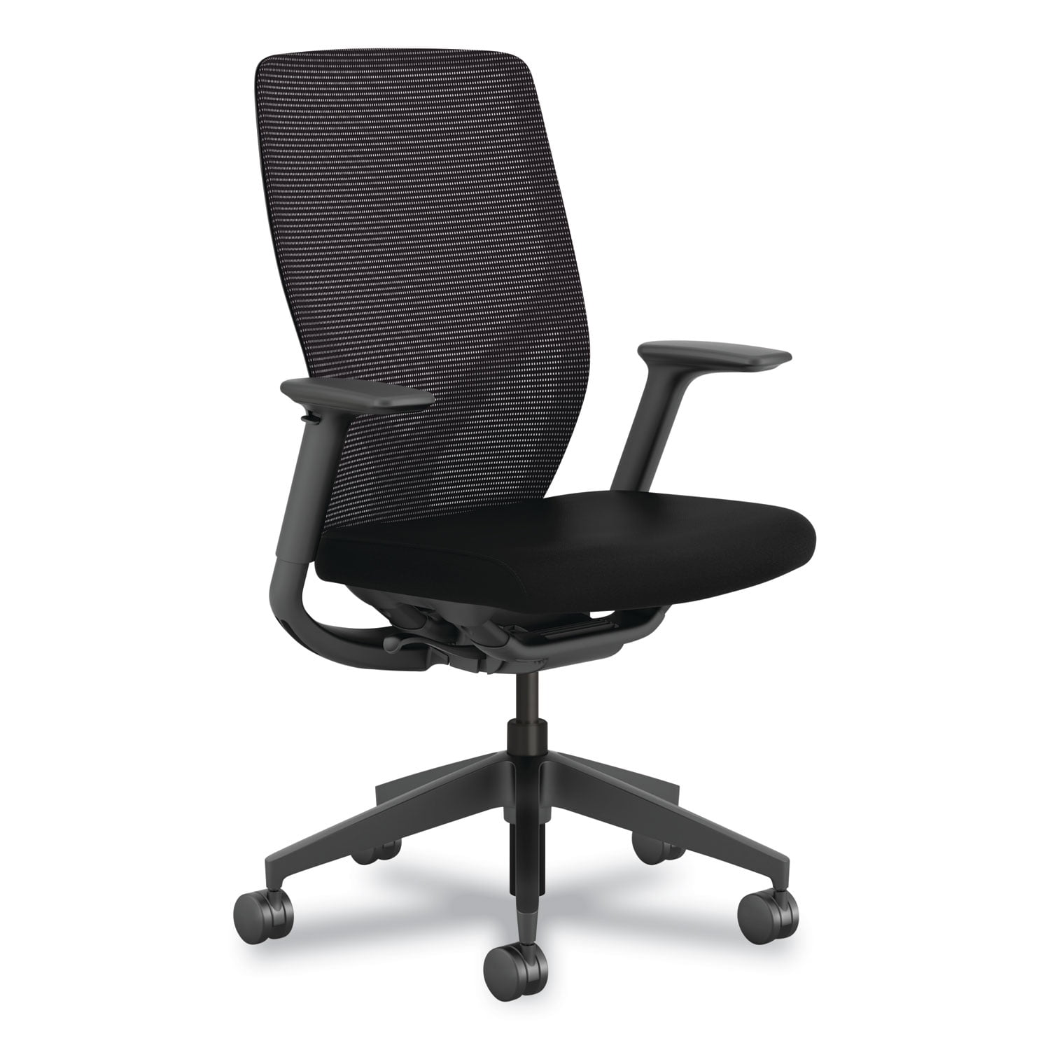 HON Flexion Mesh Back Task Chair, 14.81" to 19.7" Seat Height, Black ...