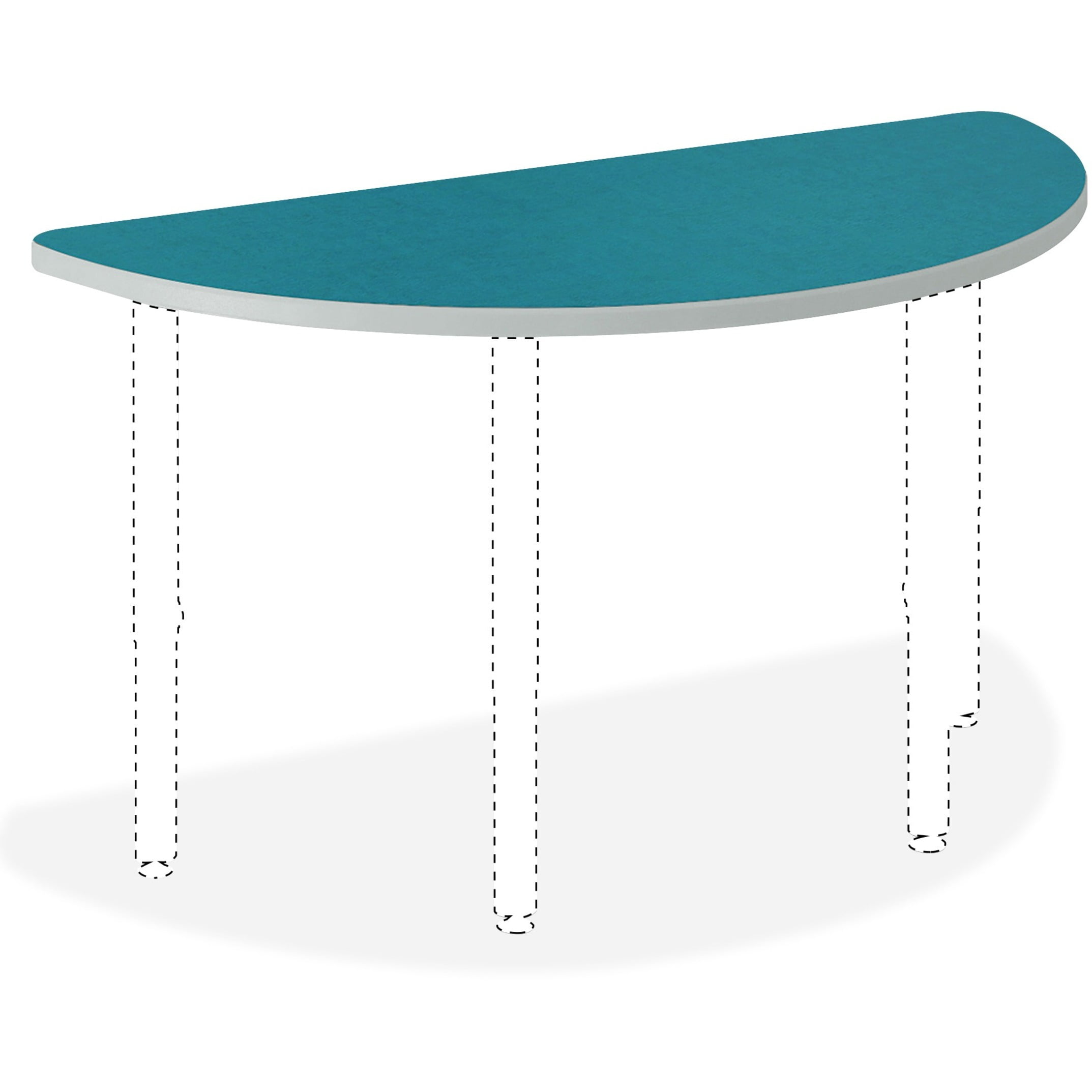 HON® Build Half Round Shape Table Top, 60w X 30d, Blue Agave HESH3060E ...