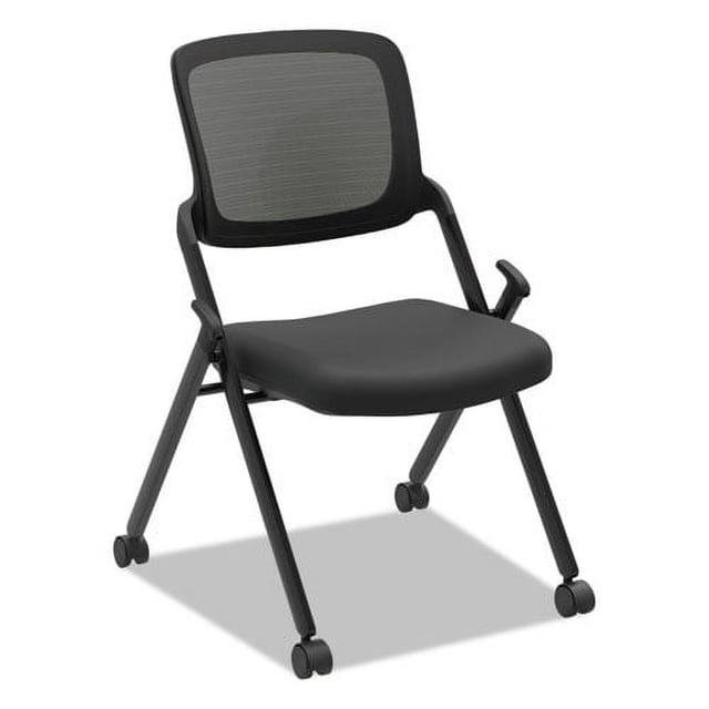 HON HVL304.VA10.T Mesh Back Nesting Chairs - Black (2/Carton) - Walmart.com