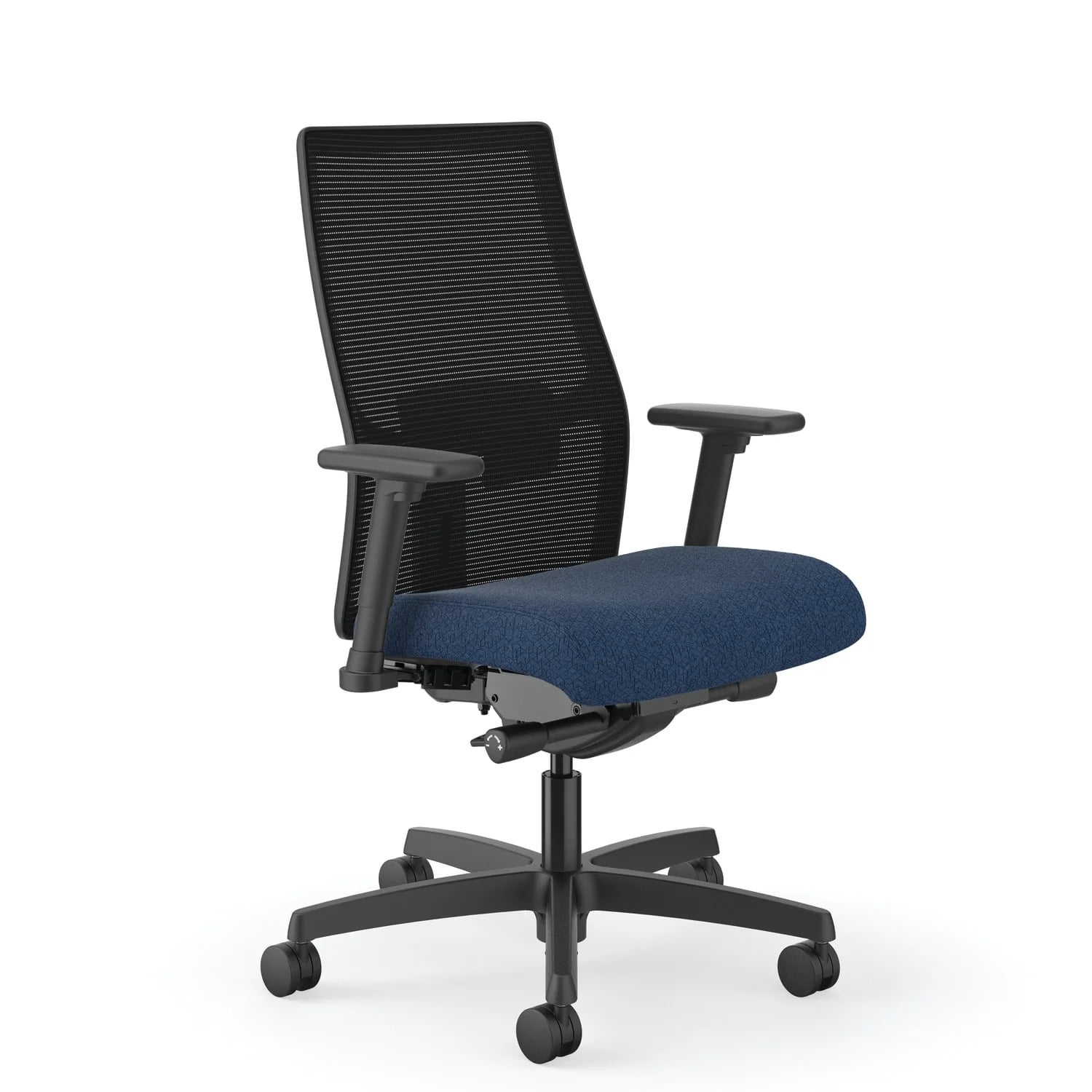 HON Ignition 2.0 Mesh Office Chair | Mid-Back | Mesh Back | Synchro-Tilt | Navy Seat Fabric ...