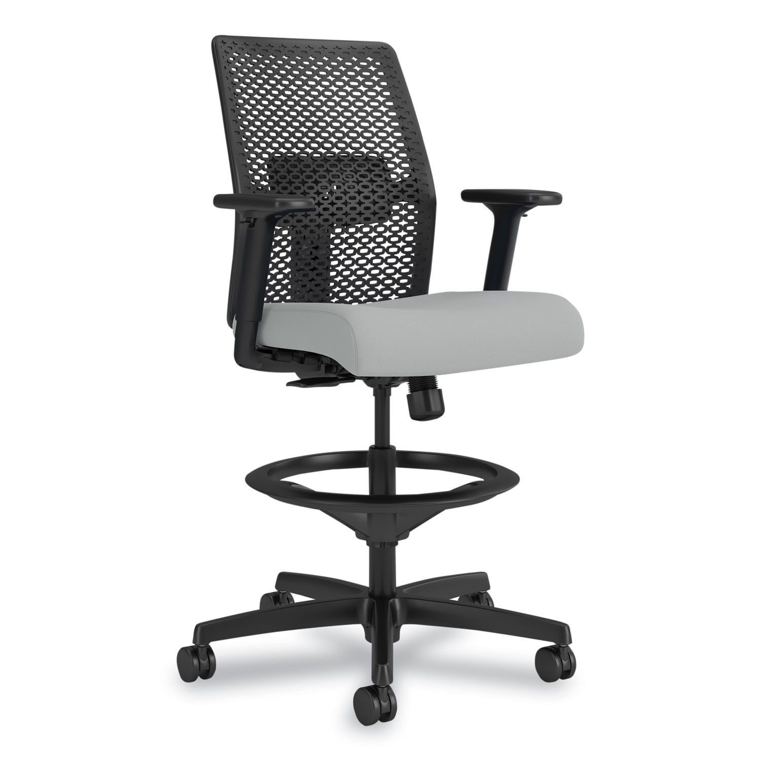HON Ignition 2.0 ReActiv Low-Back Task Stool, Flint Seat, Charcoal Back ...