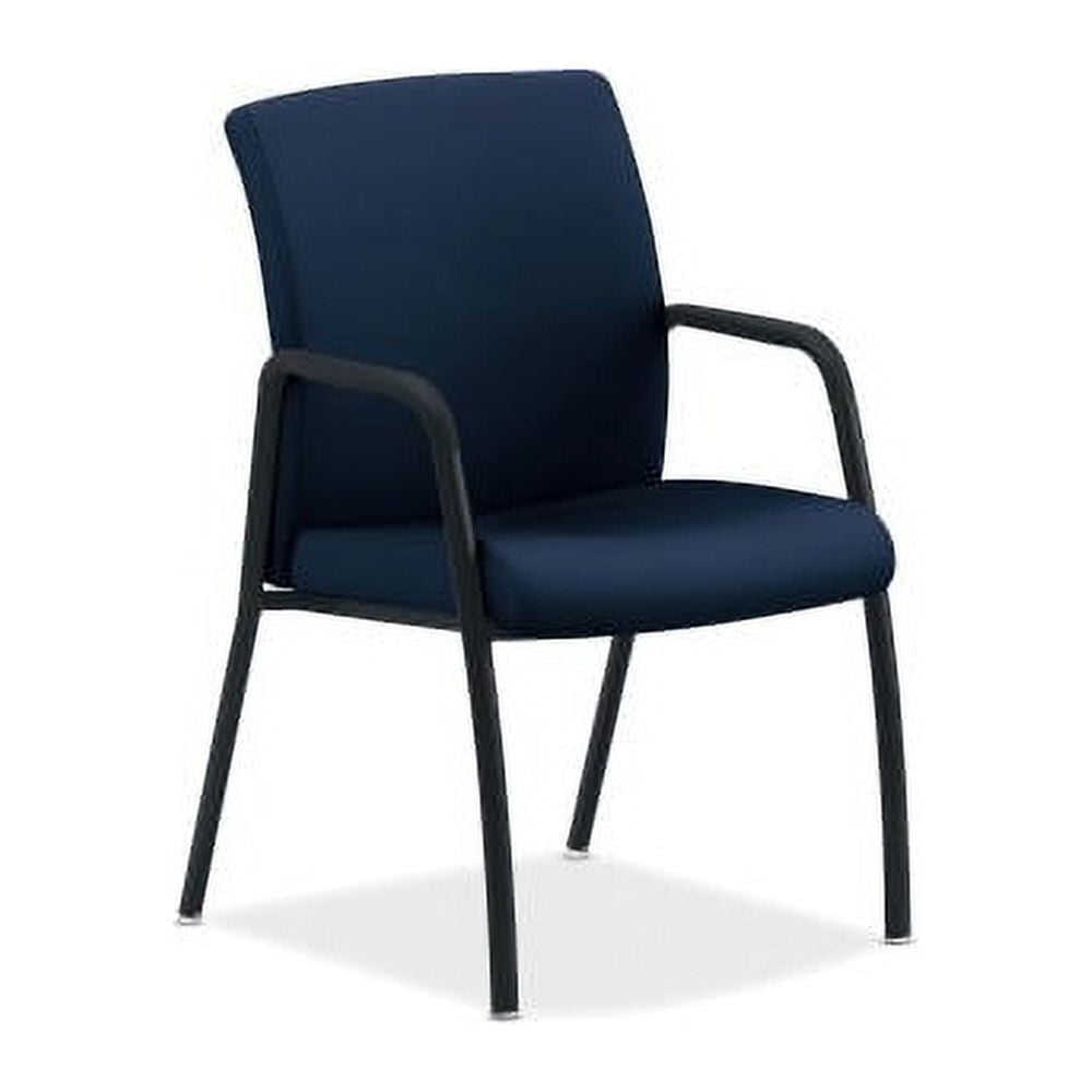 HON Ignition 4-Leg Guest Chair Navy Fabric, Wood, Polyester Seat - Navy ...