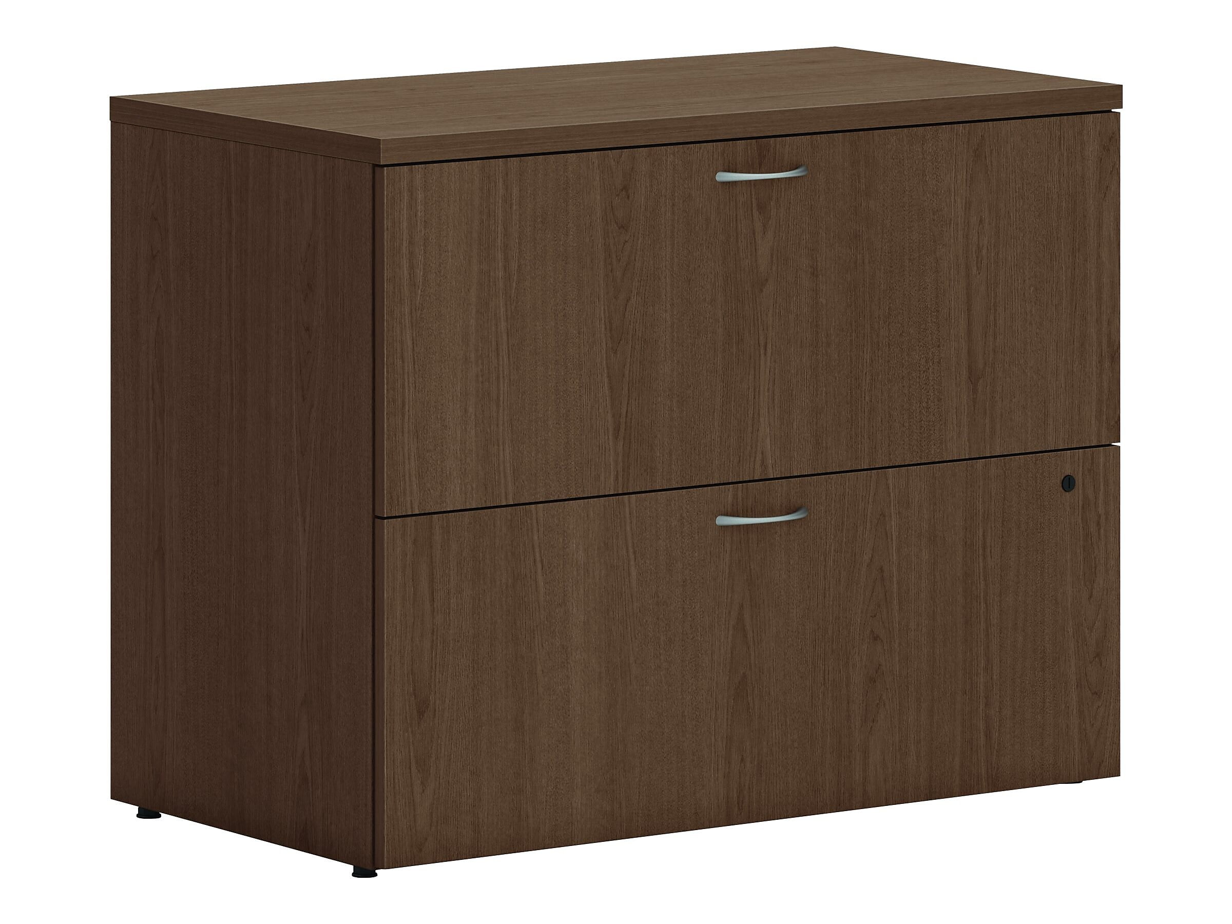 HON Mod 2-Drawer Lat File Cab Locking Letter/Legal Sepia Walnut 36 ...