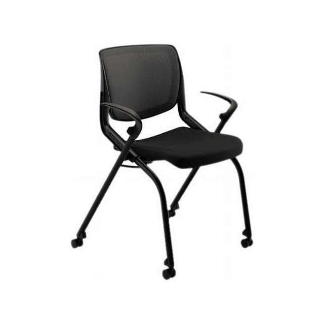 HON Motivate Nesting / Stacking Chair - Fabric Black Seat - Fabric ...