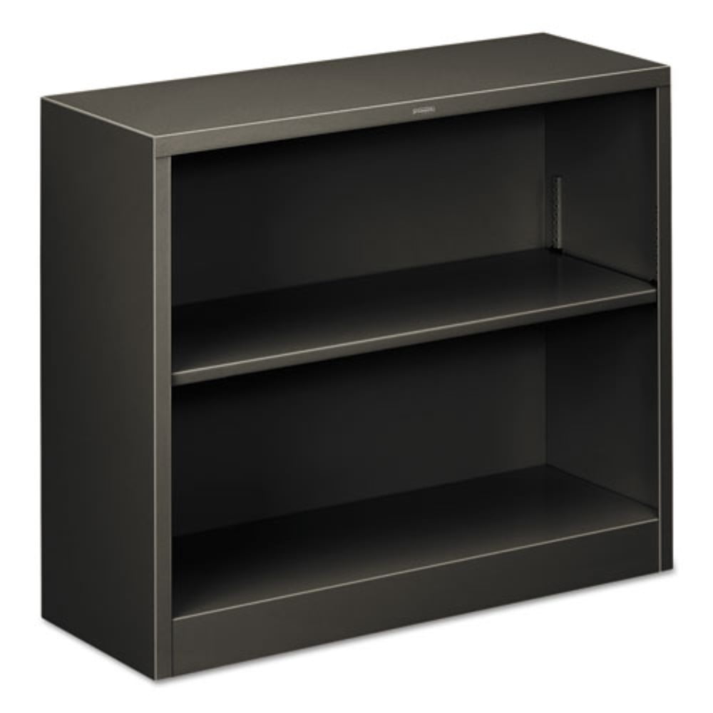 HON Office Room Furniture, Small Metal Bookshelf, 2 Adjustable Shelves ...