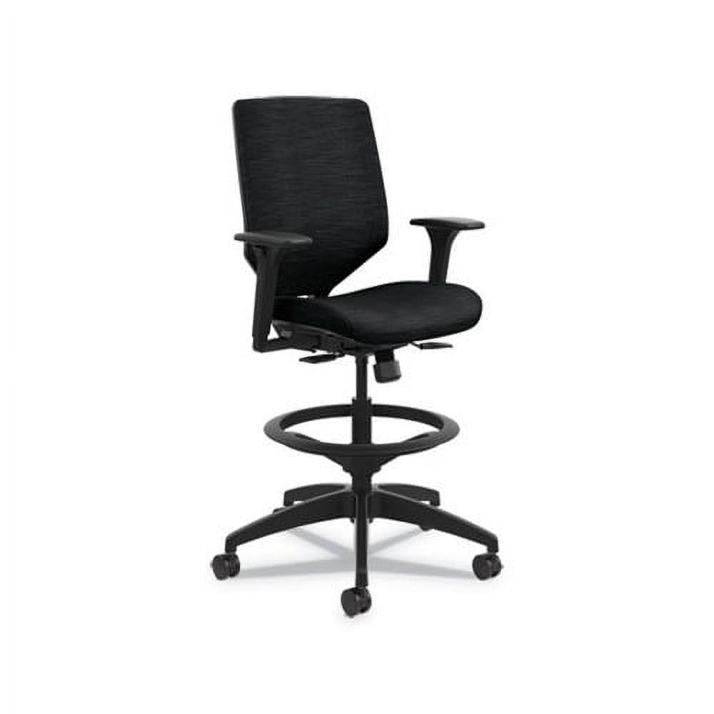 HON SVSU1ACLC10T Solve Seating ReActiv Fabric Back Task Stool - Black ...
