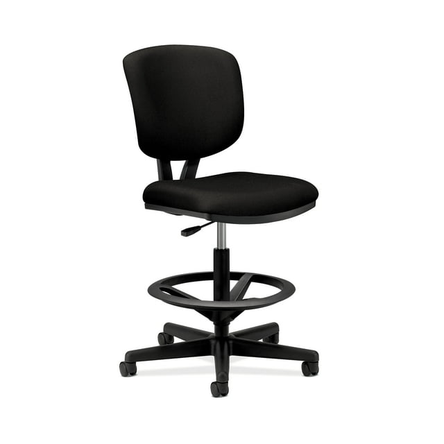 HON Volt Armless Task Stool Chair with Rolling Base and Office Desk ...