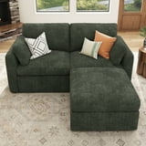 HONBAY 78" L Shaped Sectional Modular Sofa Set, Chenille Sofa Cloud ...