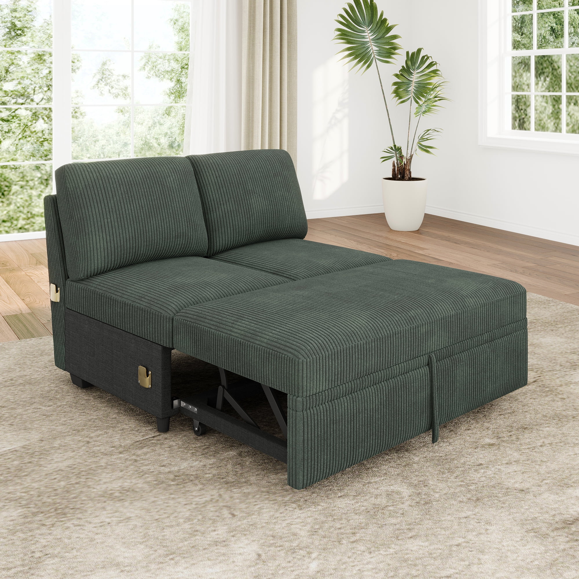 HONBAY Pull-Out Bed Module for Modular Sectional Sleeper Sofa, Corduroy ...