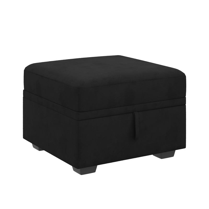 HONBAY Modular Sleeper Storage Sofa, Ottoman, Black - Walmart.com