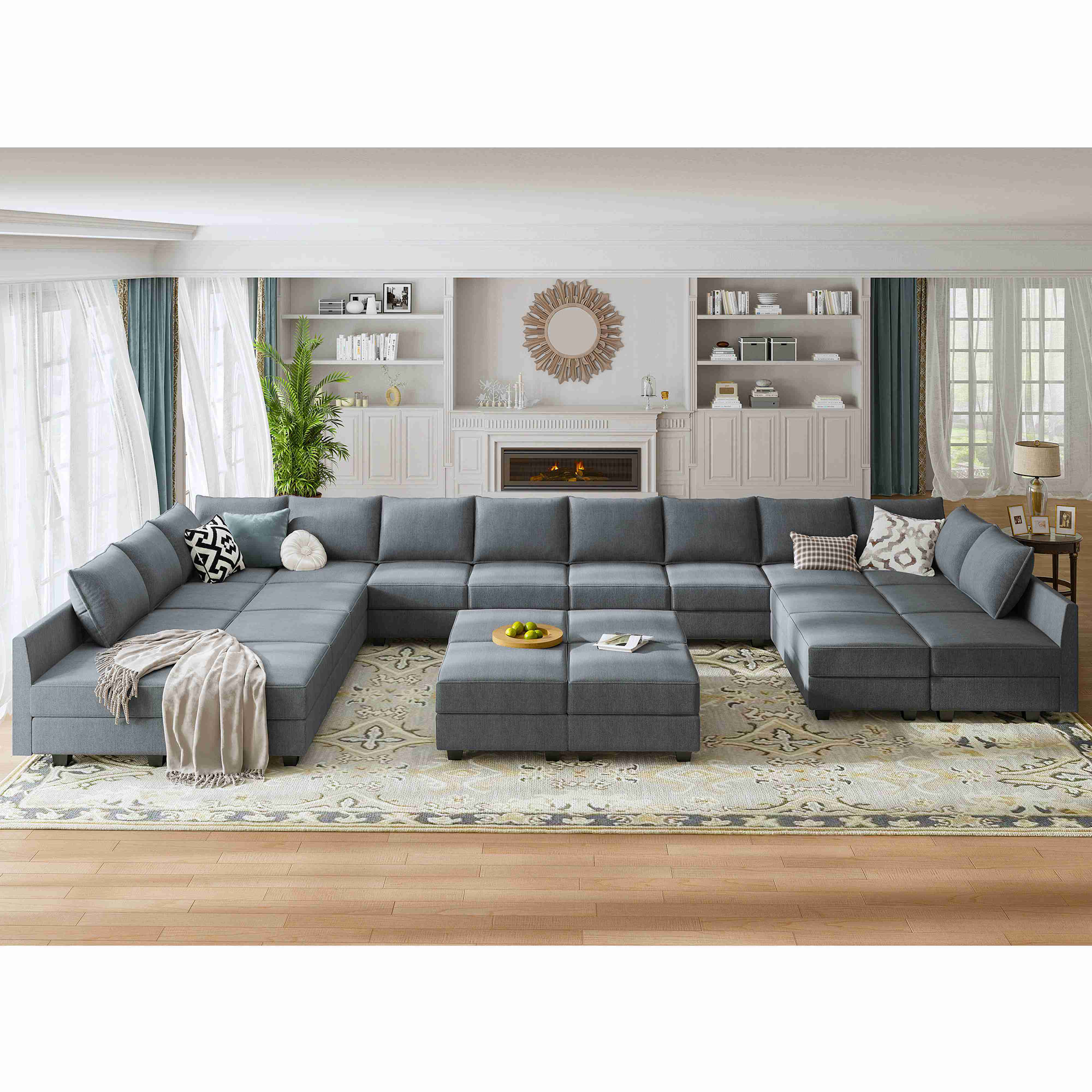 Brandclub HONBAY Oversized Modular Sofa Set Sectional Sofa Couch For