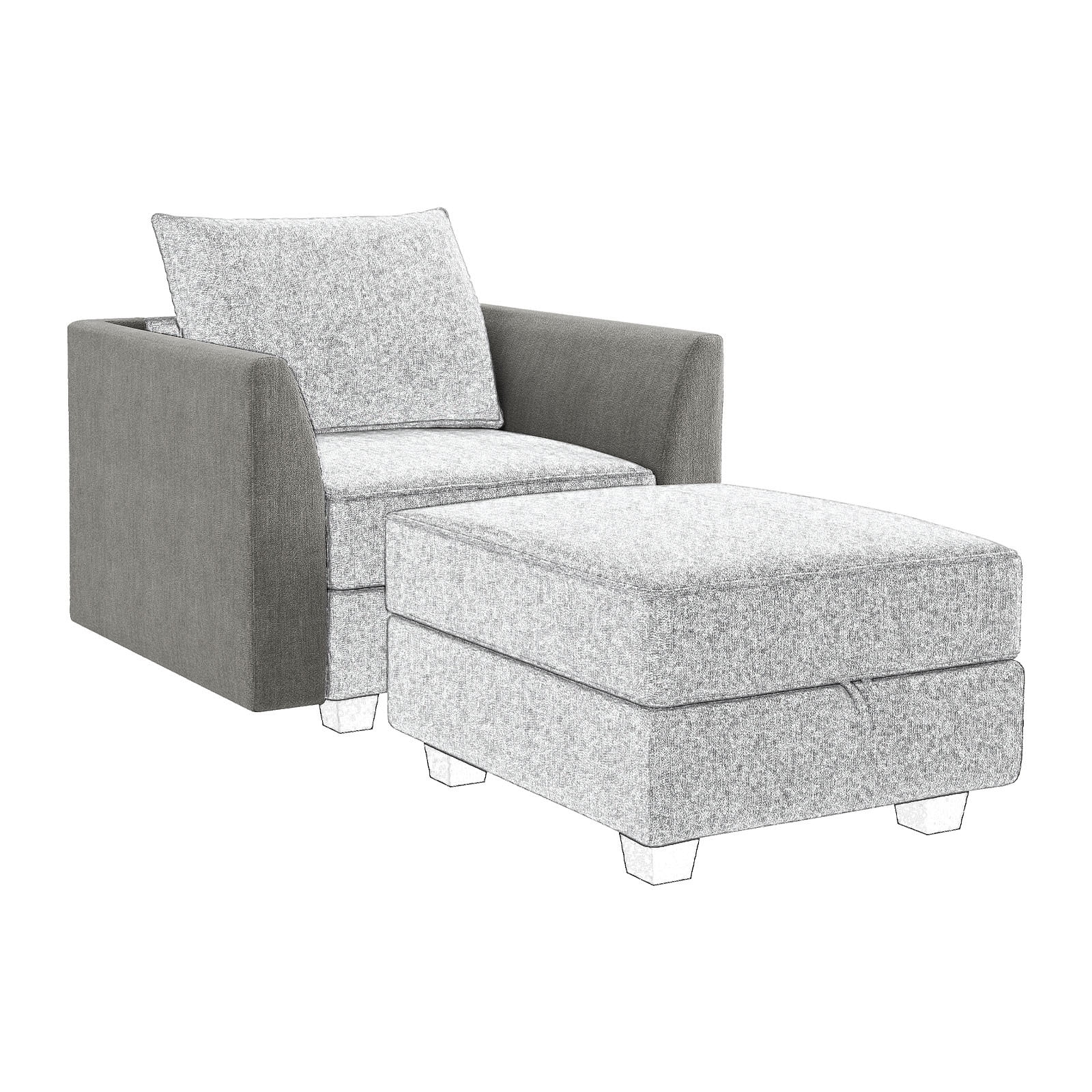 Free Shipping! HONBAY Side Armrest Module for Modular Sectional Sofa ...