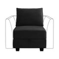 HONBAY Modern Velvet Armless Chair, Middle Module for Modular Sofa ...