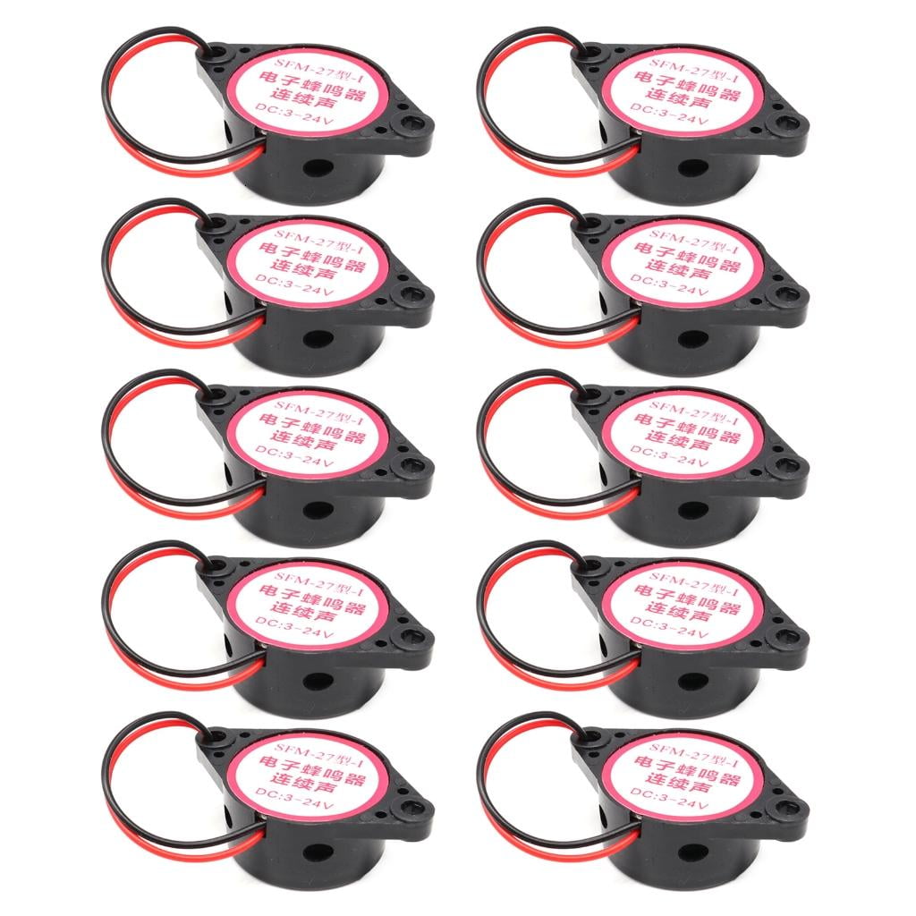 HONCLL 10Pcs 3-24V Piezo Buzzer Alarm Loud 100dB High Decibel ...