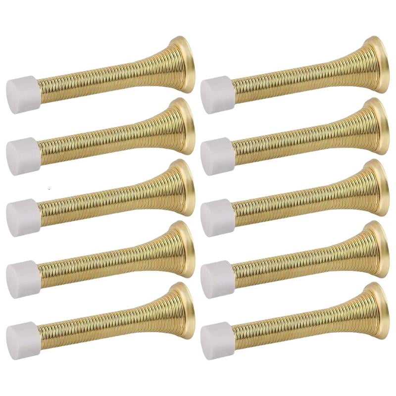 HONCLL 10Pcs Wall Mounted Spring Door Stops with Rubber Bumper Tip ...