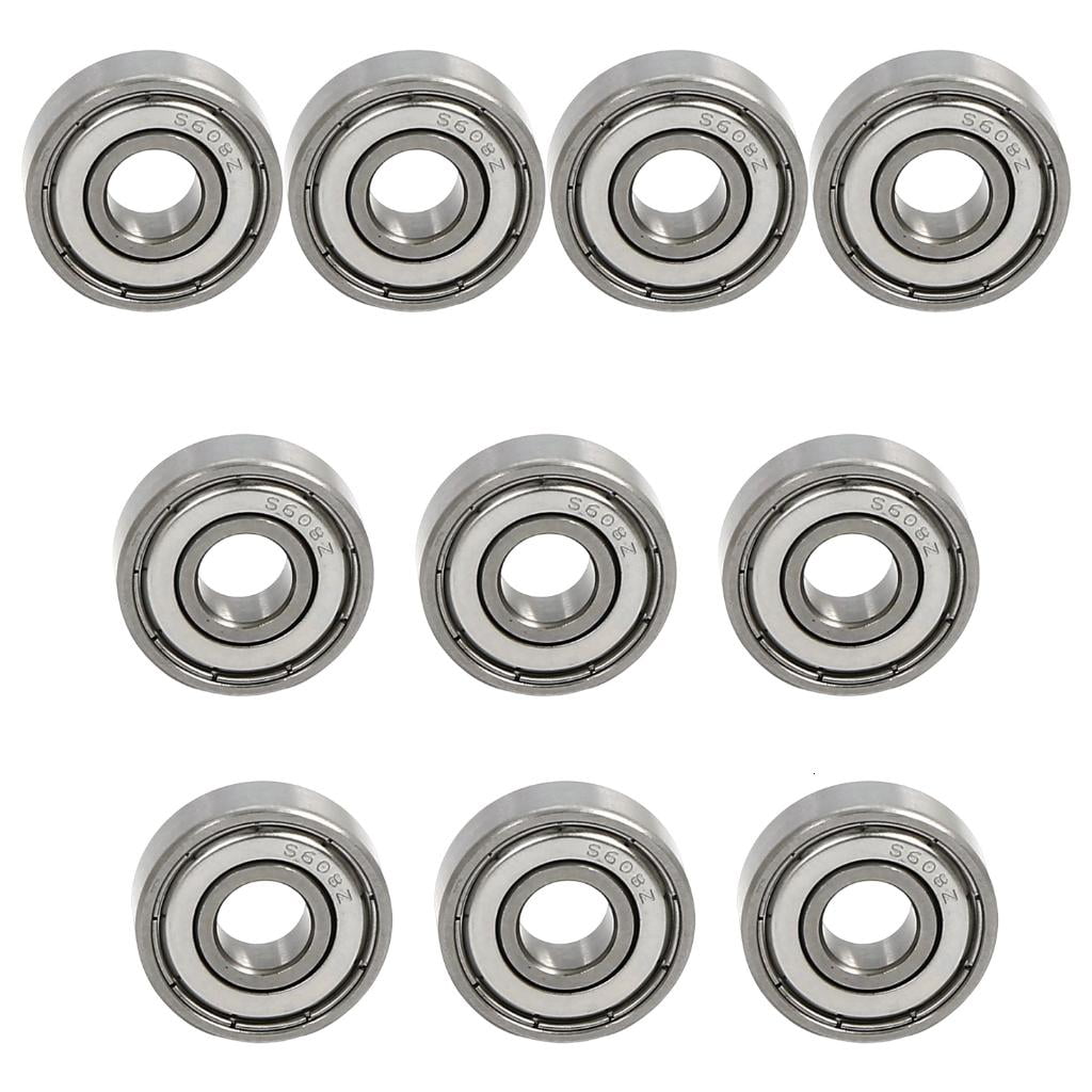 HONCLL 8x22x7mm Double Shielded 608Z Bearings S608ZZ Stainless Steel ...