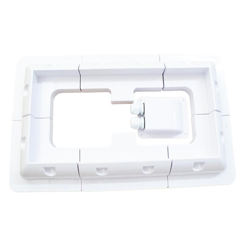 HONCLL ABS Solar Panel Mounting Bracket White Rectangle Set-Free Corner ...