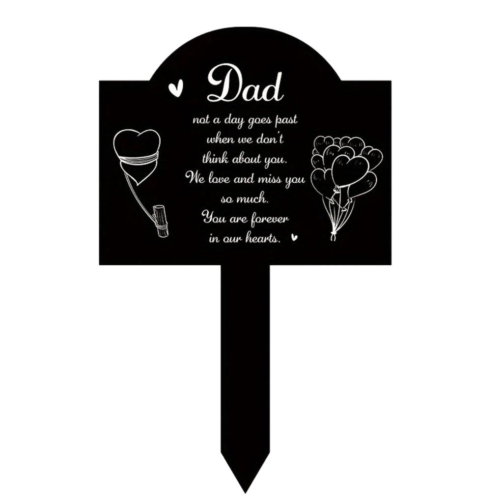 HONCLL Cemetery Mom Dad Memorial Grave Plaque Cemetery Graveside Sign ...