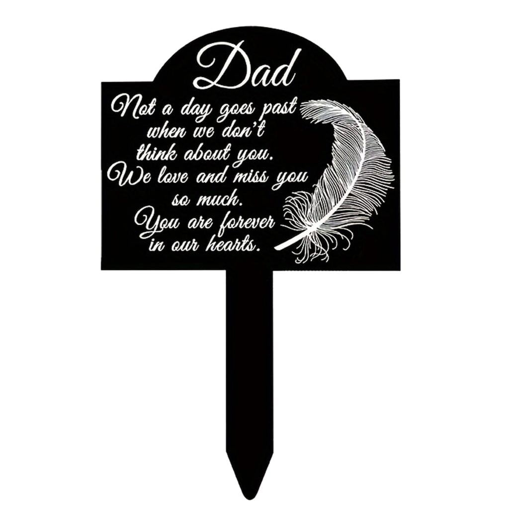 HONCLL Cemetery Mom Dad Memorial Grave Plaque Cemetery Graveside Sign ...