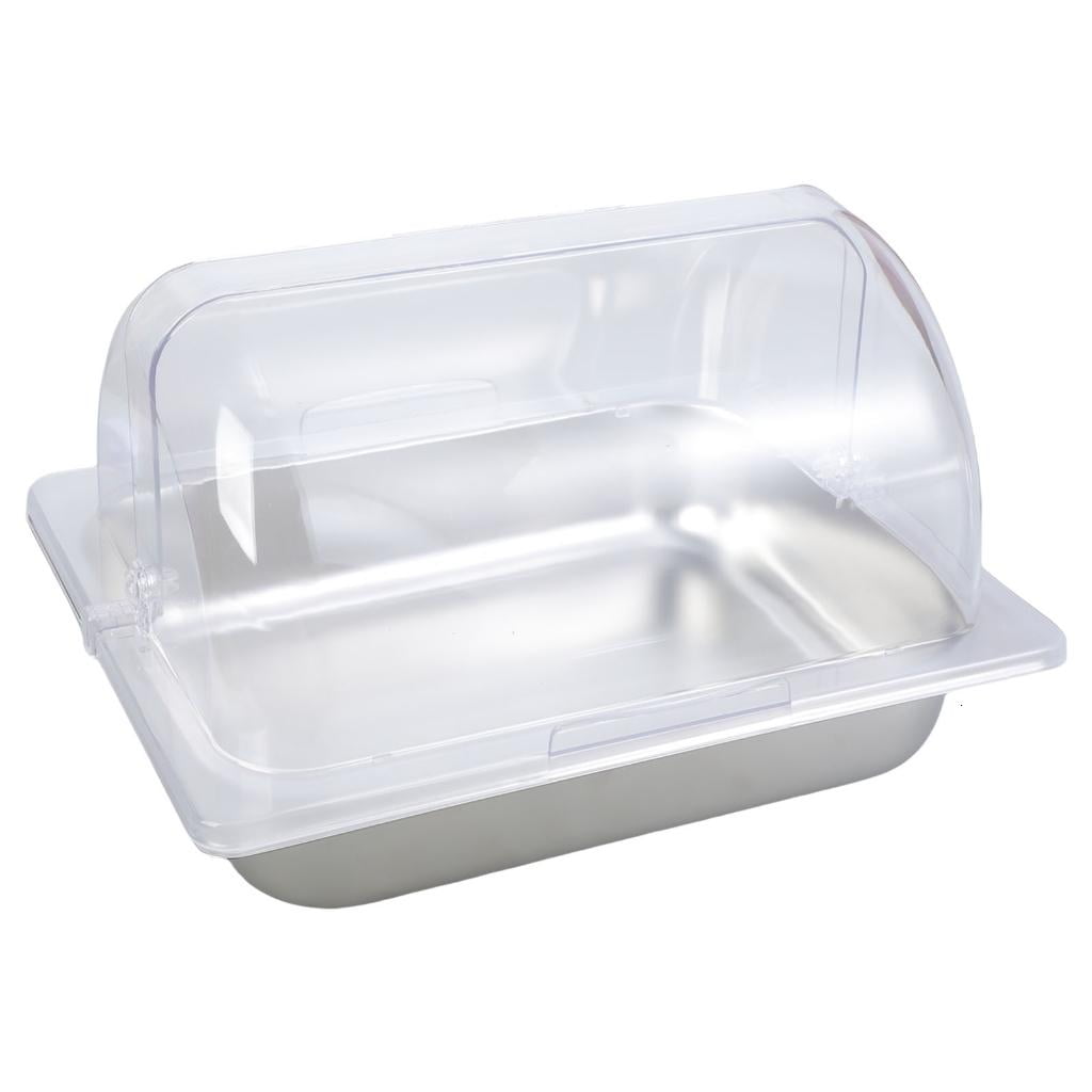 HONCLL Commercial Grade Stainless Steel Food Serving Tray Clear Cover ...