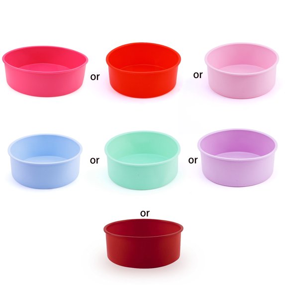 Tizuqe DIY BPA Free Mousse Cake Mold Silicone Muffin Mold Round Shape ...
